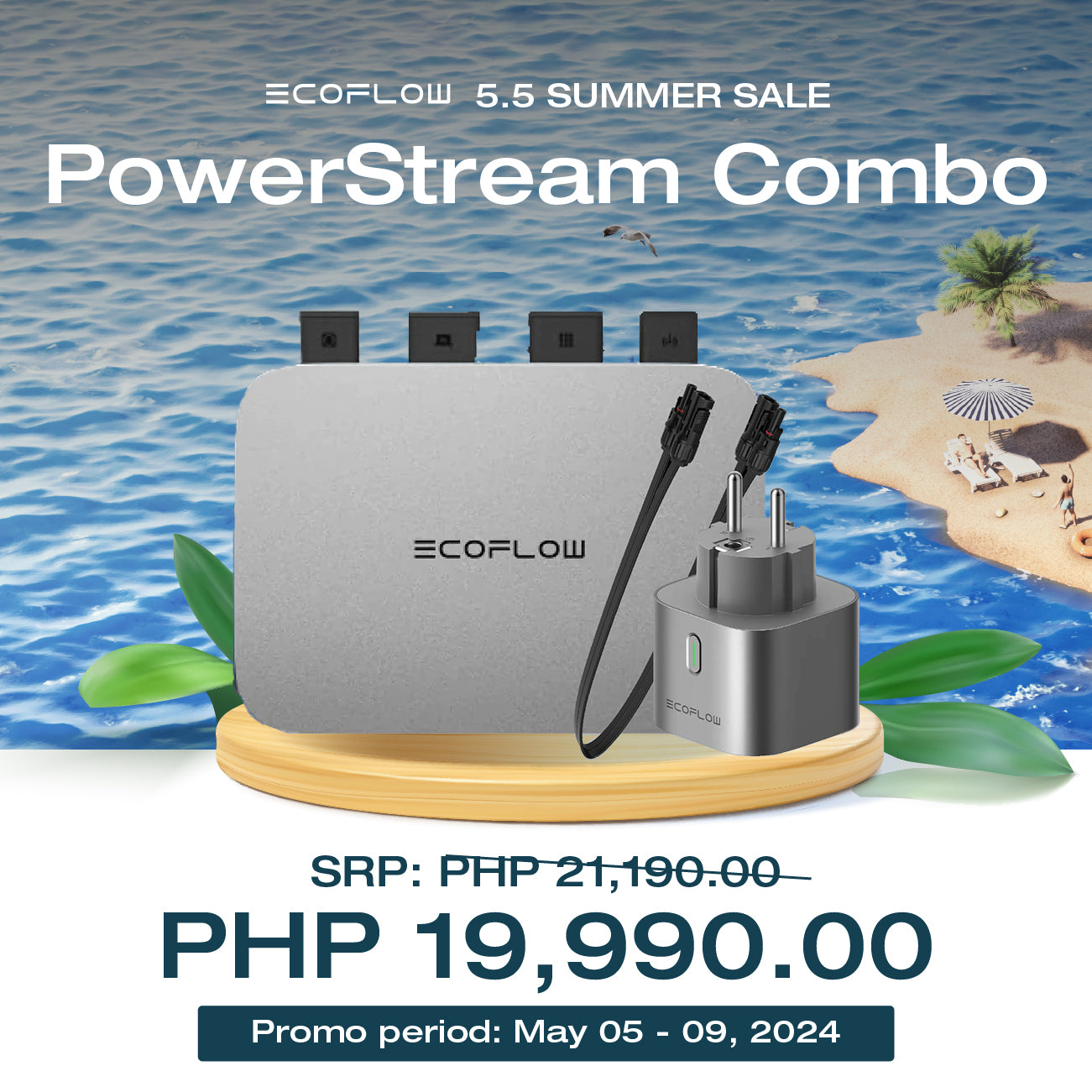 EcoFlow Powerstream + Super Flat Cable + EcoFlow Smart Plug