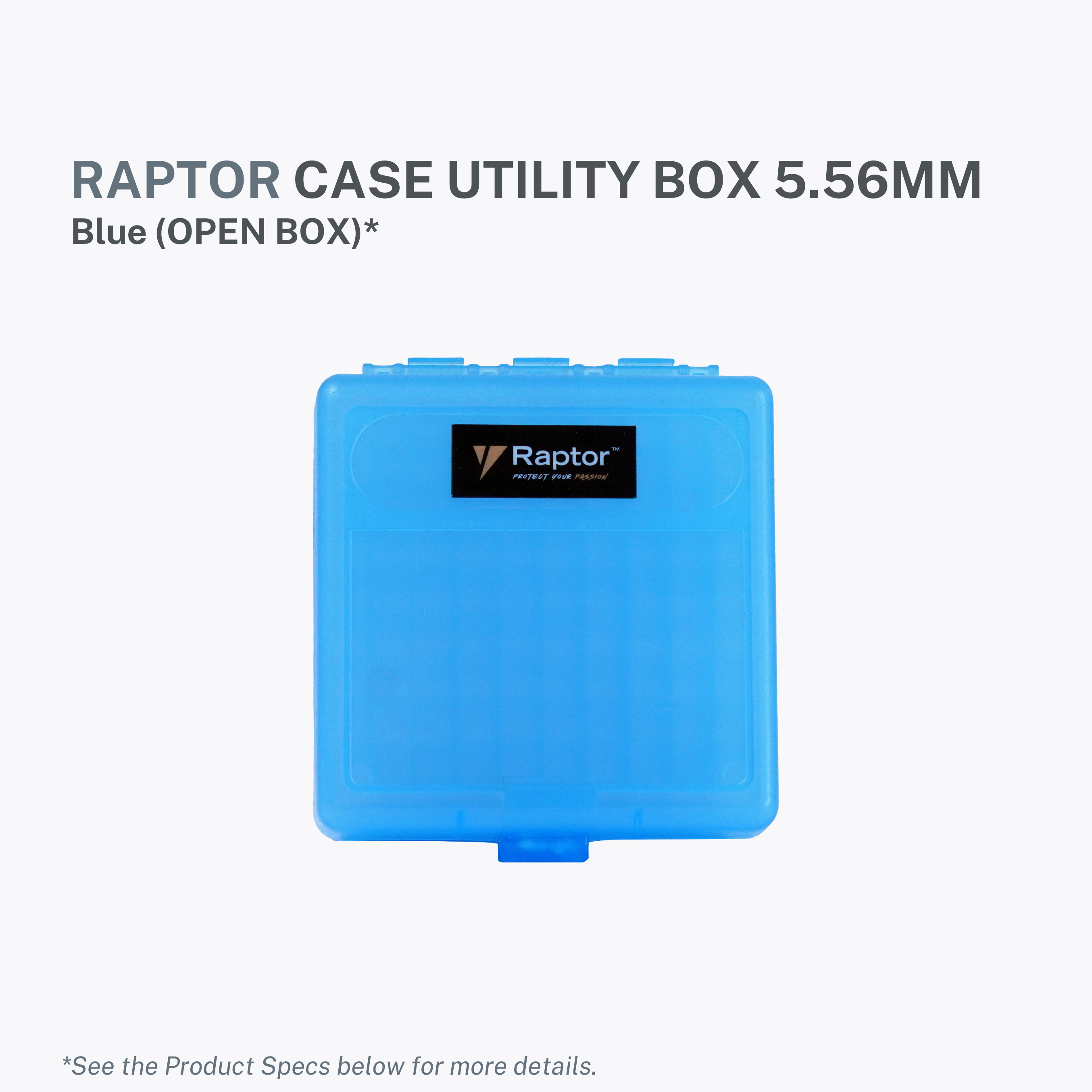 Raptor Case Utility Ammo Box 5.56mm Blue - (Open Box)