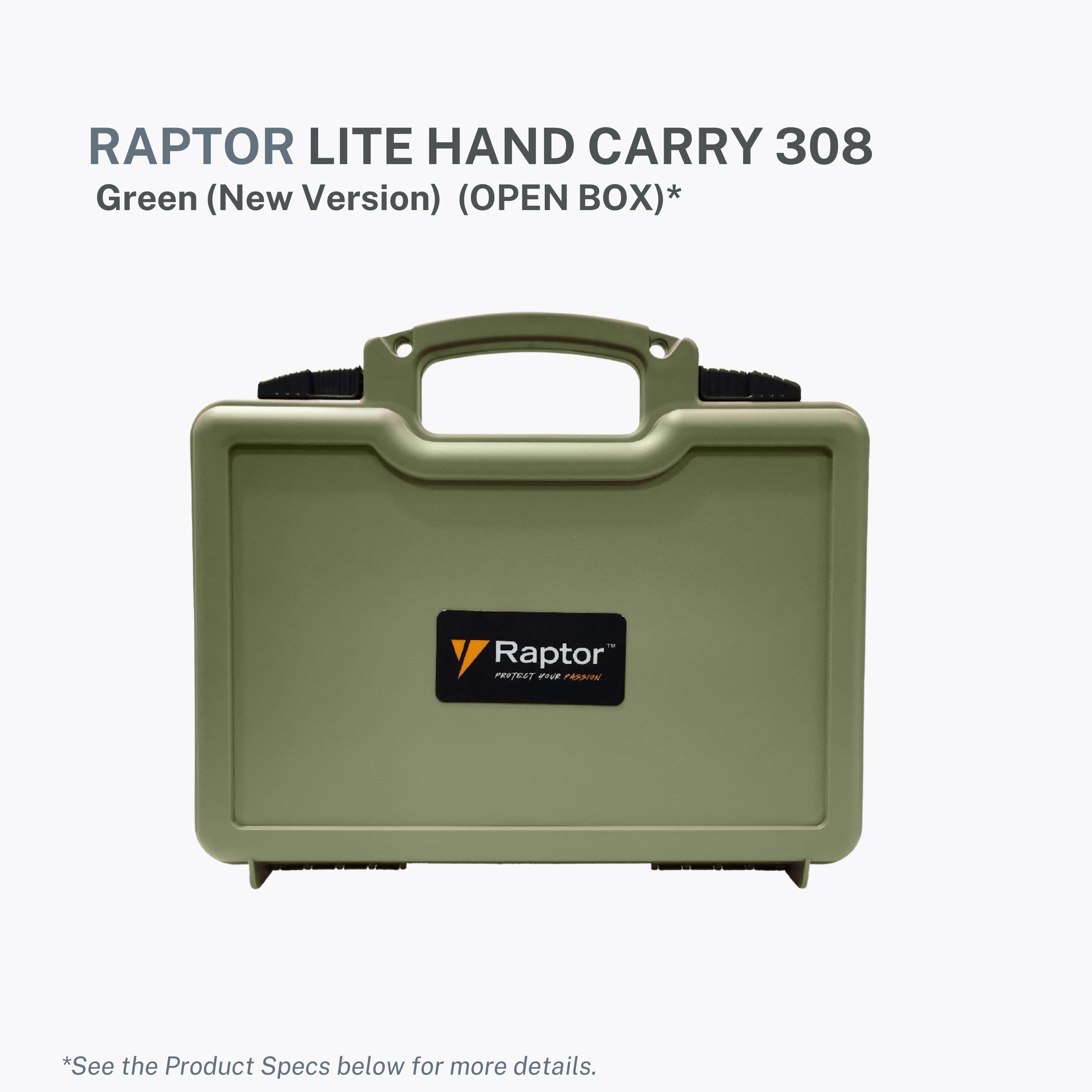Raptor Case Lite Hand Carry 308 Green New Version - (Open Box)