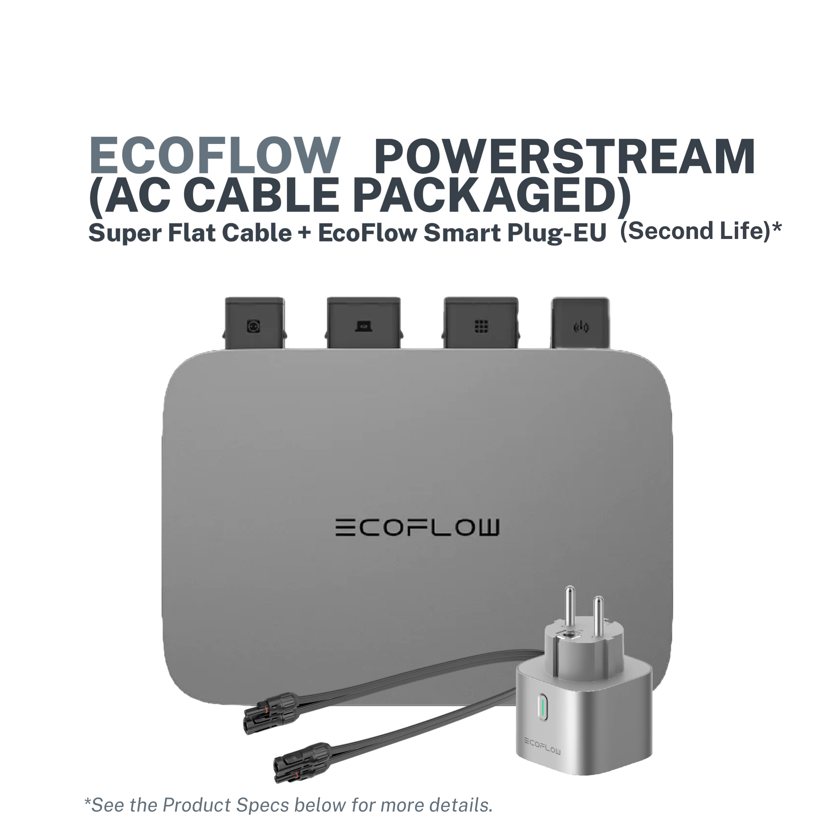 EcoFlow Powerstream + Super Flat Cable + Ecoflow Smart Plug EU (Second