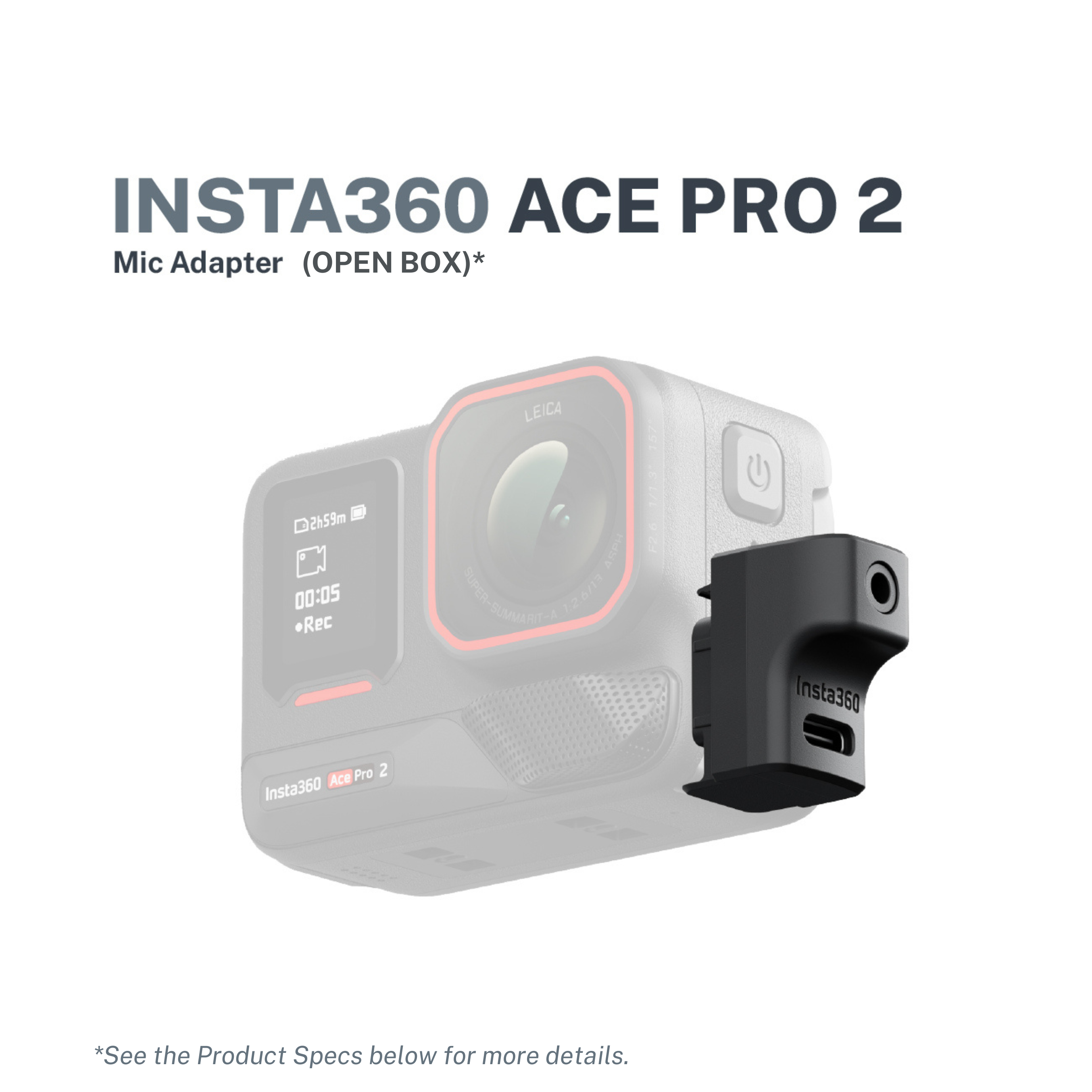 Insta360 Ace Pro 2/Ace Pro/Ace Mic Adapter (Open Box)