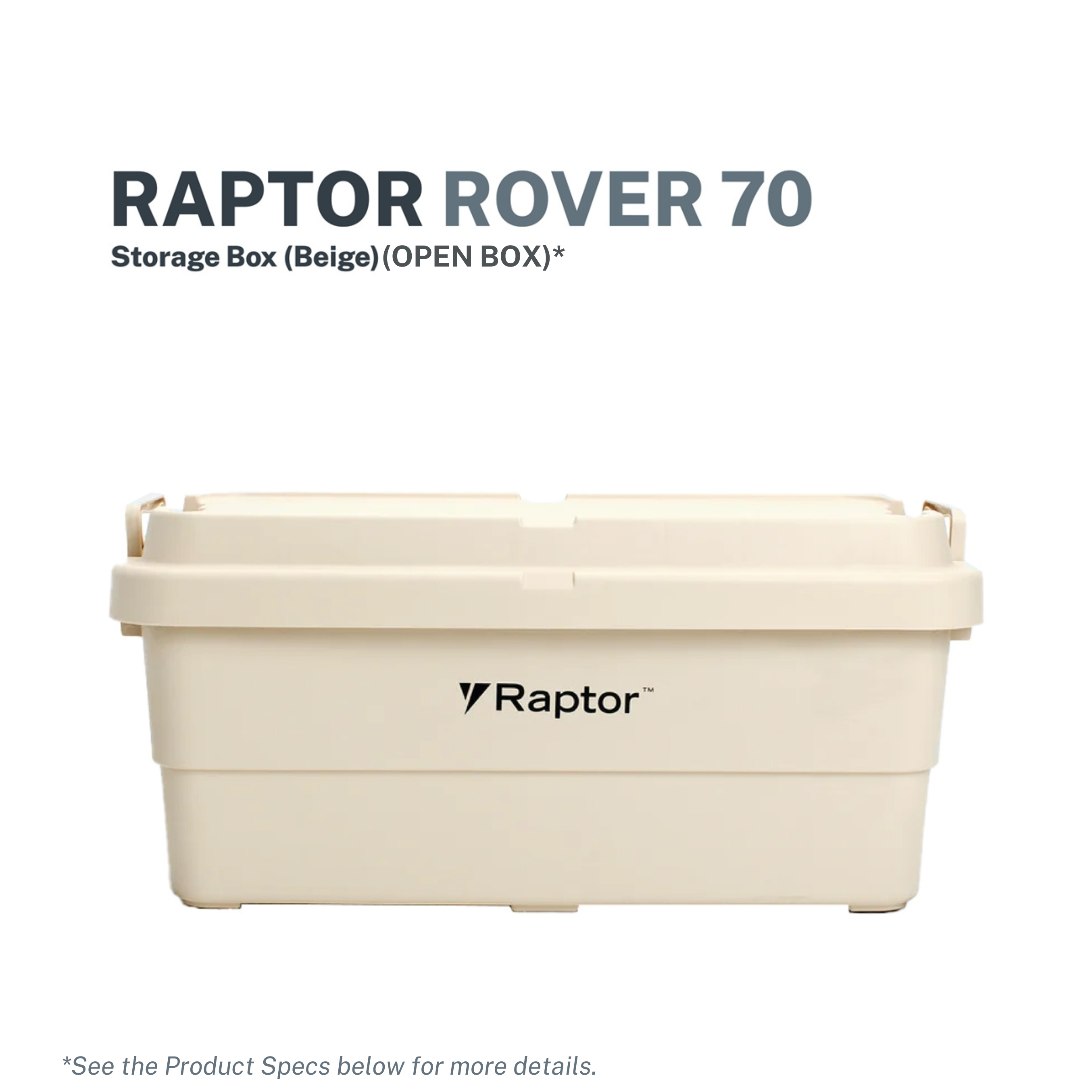 Raptor Storage Rover Box 70 - Beige (Open Box)