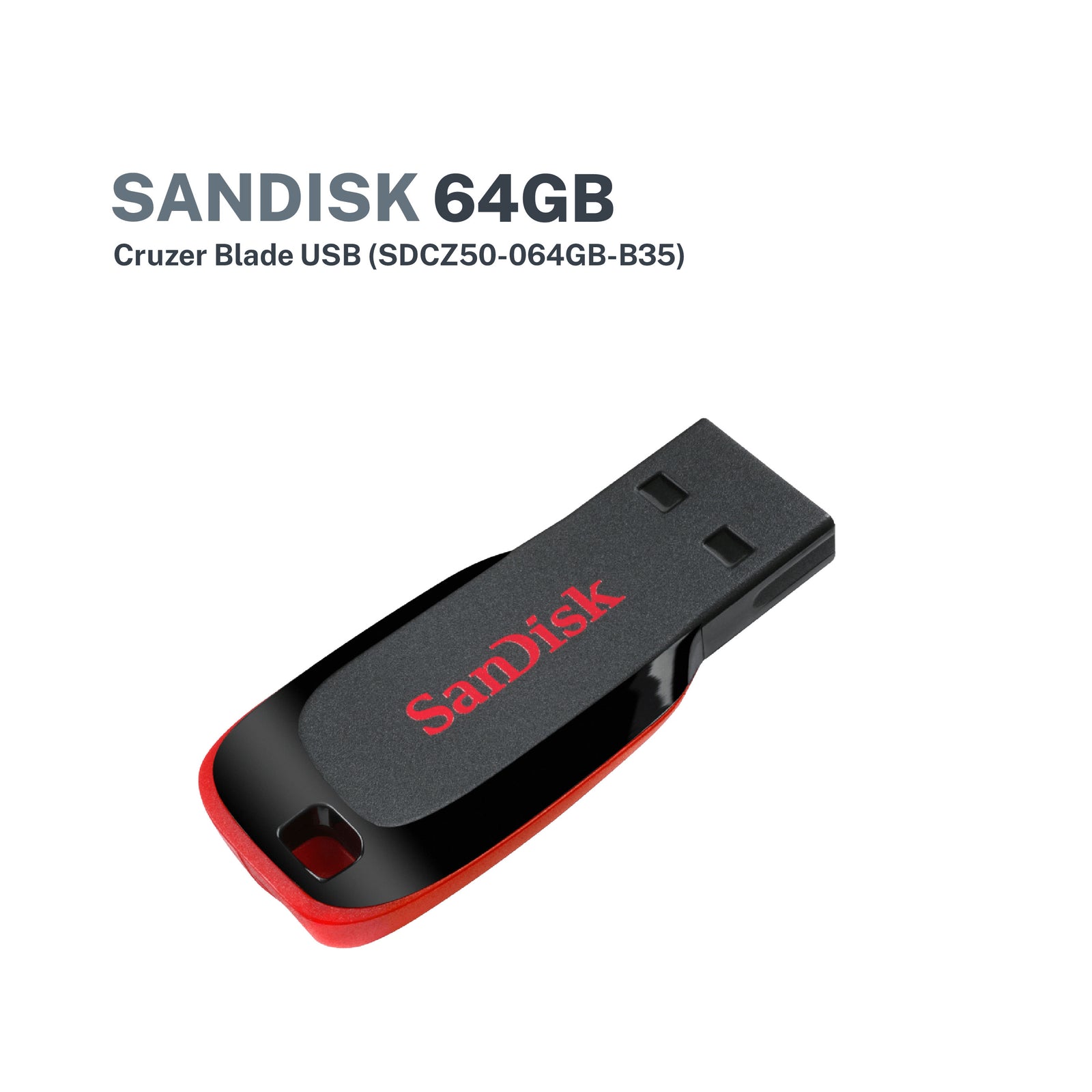 Sandisk 64GB Cruzer Blade USB (SDCZ50-064GB-B35)