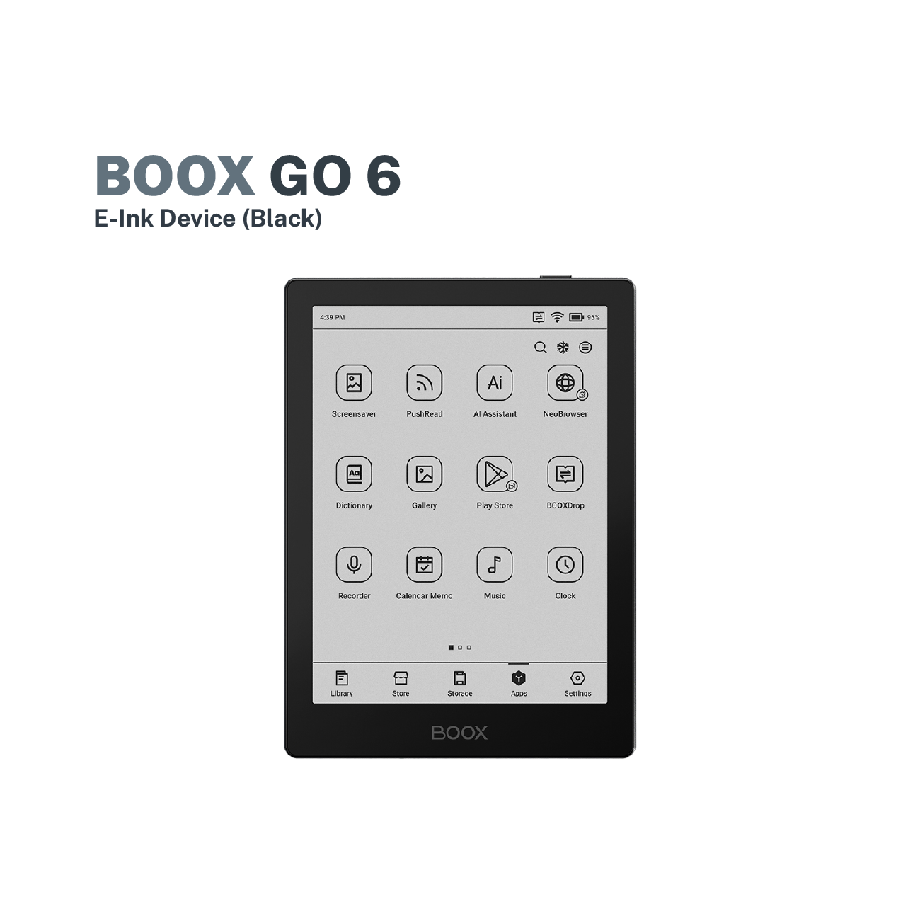 BOOX Go 6 E-ink Device Tablet Black