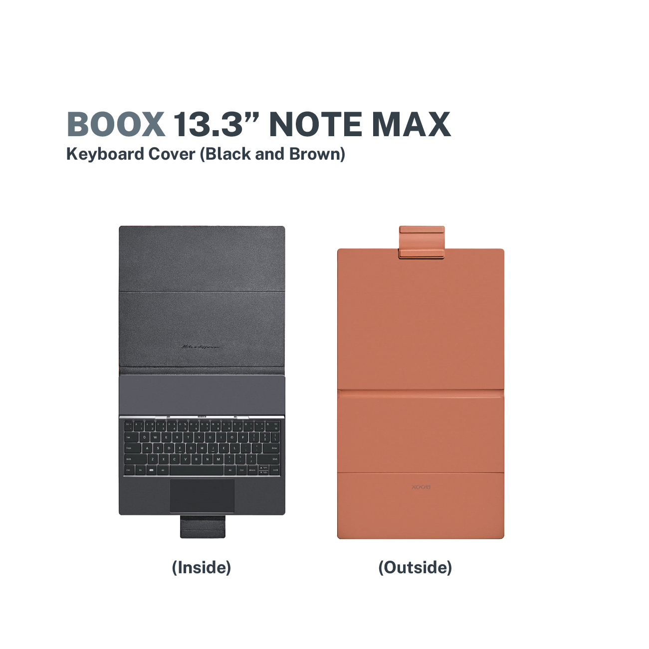 BOOX 13.3" Note Max & Tab X C Keyboard Cover Black and Brown