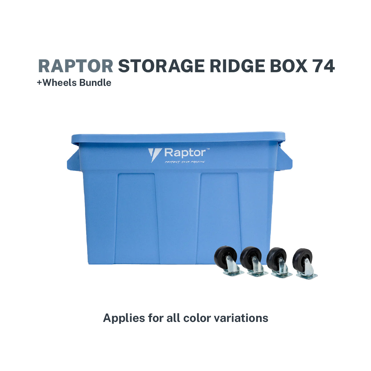 Raptor Storage Ridge Box 74 + Wheels Bundle