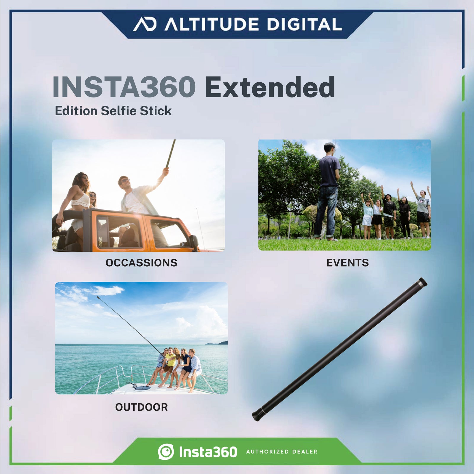 Insta360 Extended Selfie Stick For One X And One Cameras