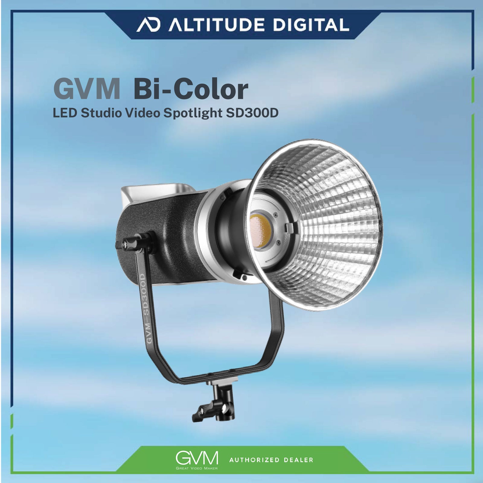 GVM Bi-Color LED Studio Video Spotlight SD300D