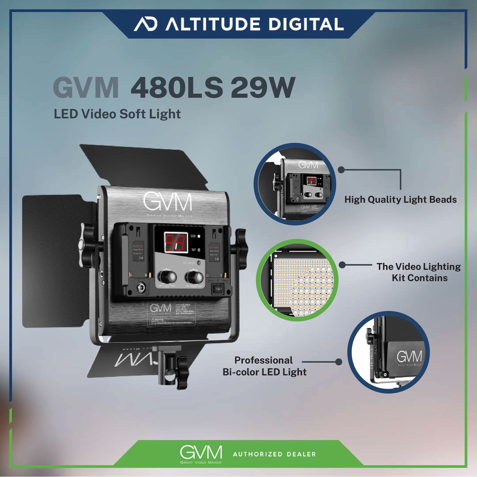 GVM 480LS Bi-Color LED Panel