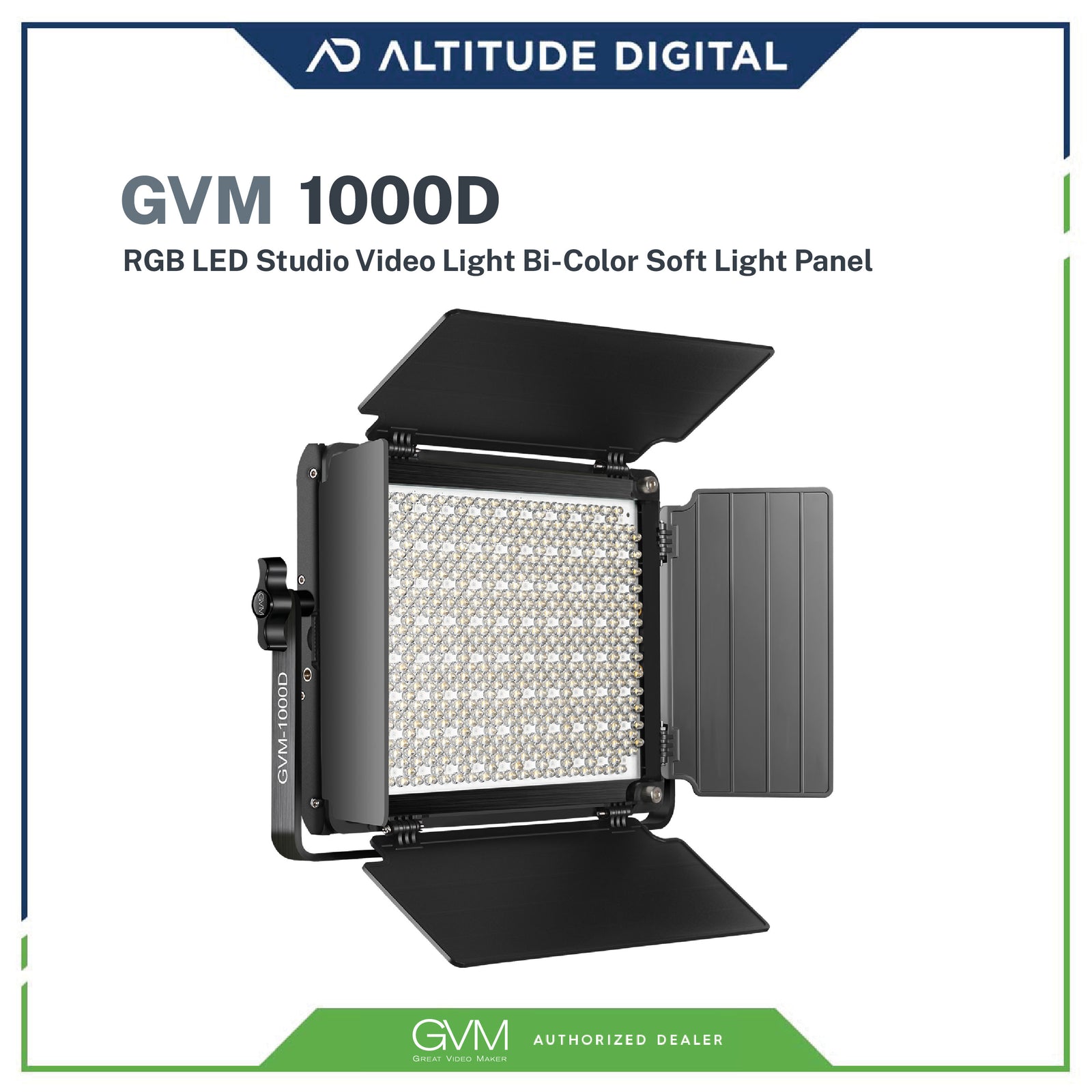 GVM 1000D RGB LED Studio Video Light Bi-Color Soft Light Panel