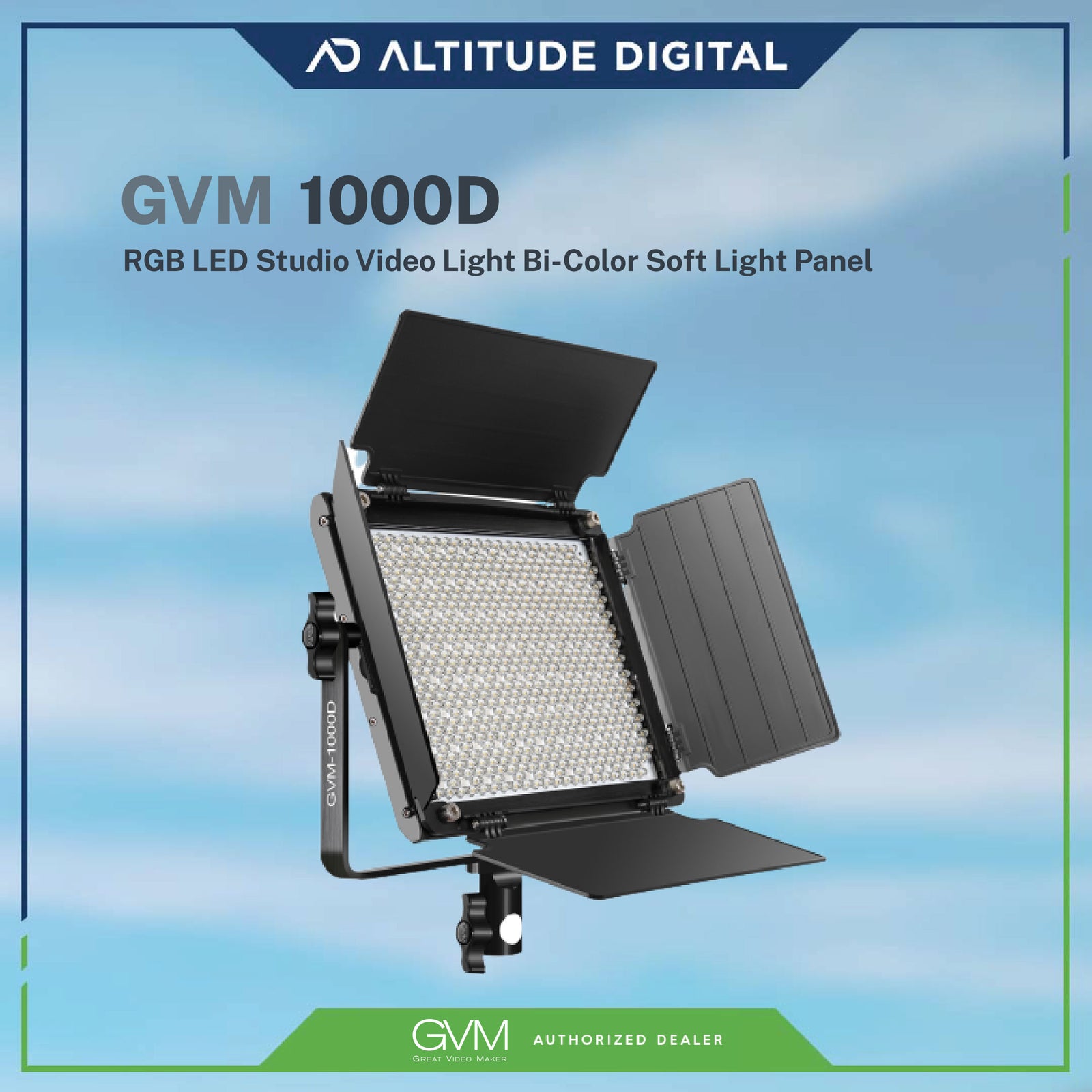 GVM 1000D RGB LED Studio Video Light Bi-Color Soft Light Panel